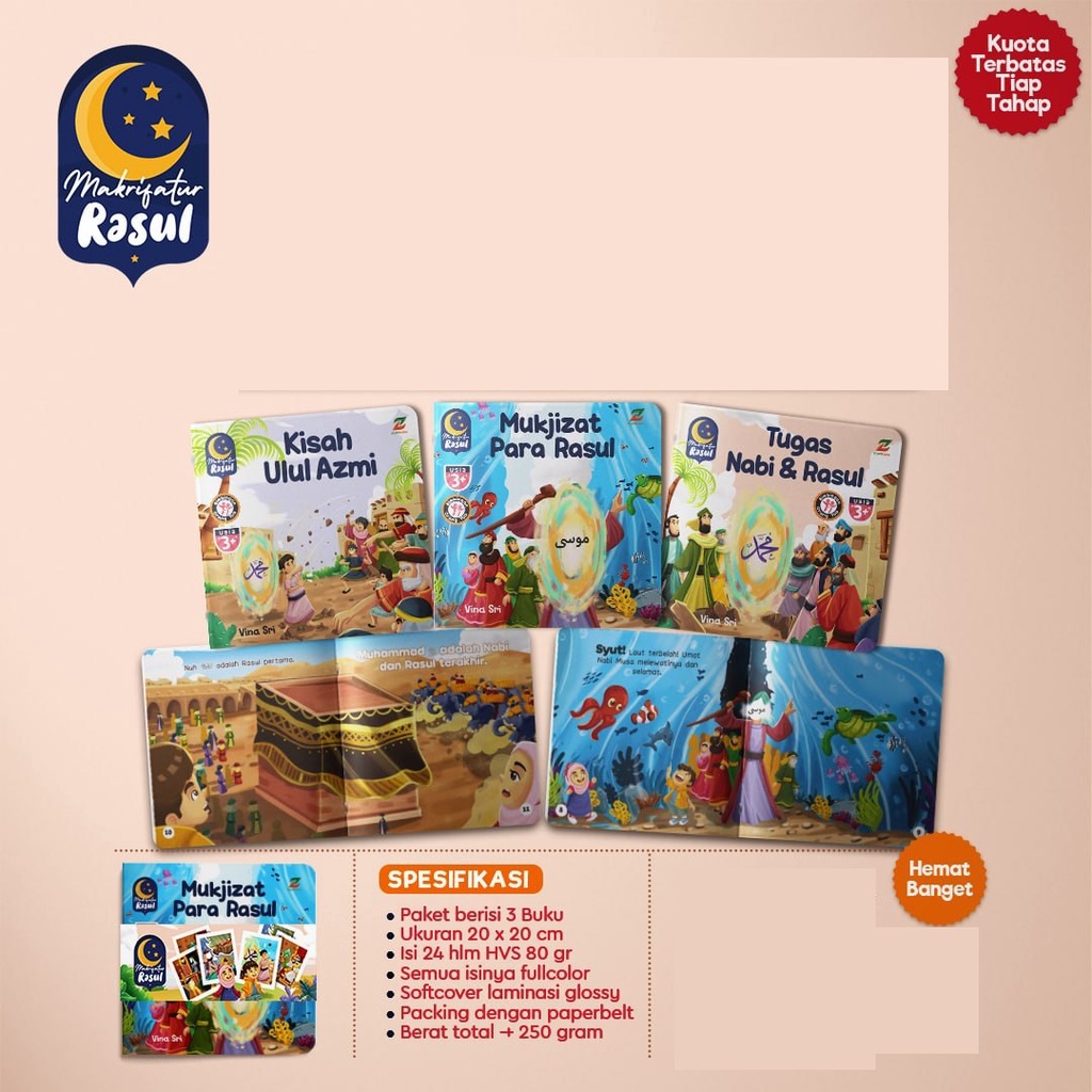 Jual BUKU paket seri MAKRIFATUR RASUL MENGENAL PARA RASUL Mahabbatullah ...