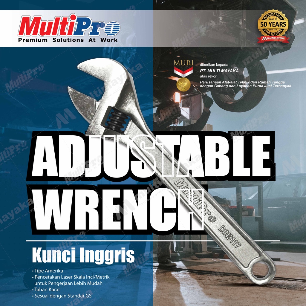 Jual MULTIPRO - KUNCI INGGRIS / ADJUSTABLE WRENCH (H) - GARANSI RESMI 1 ...