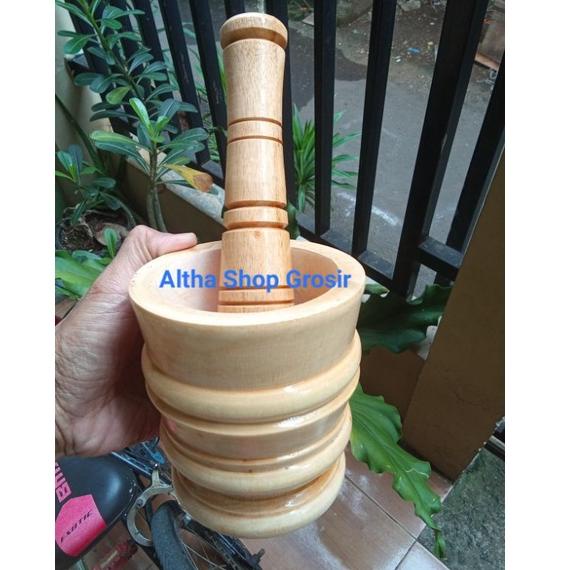 Jual Miliki Segera SET LUMPANG KAYU + ALU / Tum Kayu Halus / Alat ...