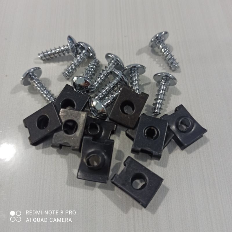 Jual (Paket 10 Pcs) Baut Plus Klip Yamaha 5 x 16 Kunci L ( Bautnya ...