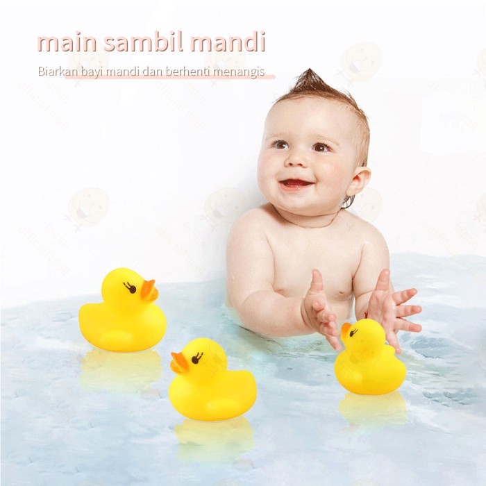 Jual MAINAN ANAK MANDI BEBEK KARET BAYI DUCK SMALL 6 PCS KECIL BUNYI ...