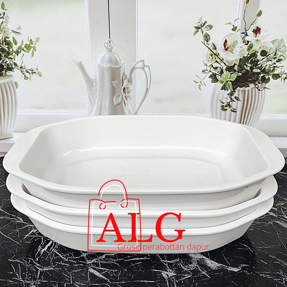 Jual 1/2lusin mangkuk sayur melamine persegi panjang unik tebal dan ...