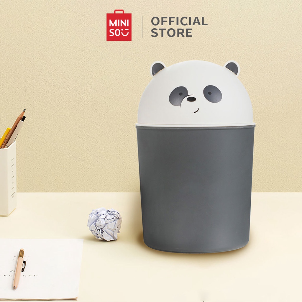 Jual MINISO - Tempat Sampah Kecil We Bare Bear Kotak Keranjang Sampah ...