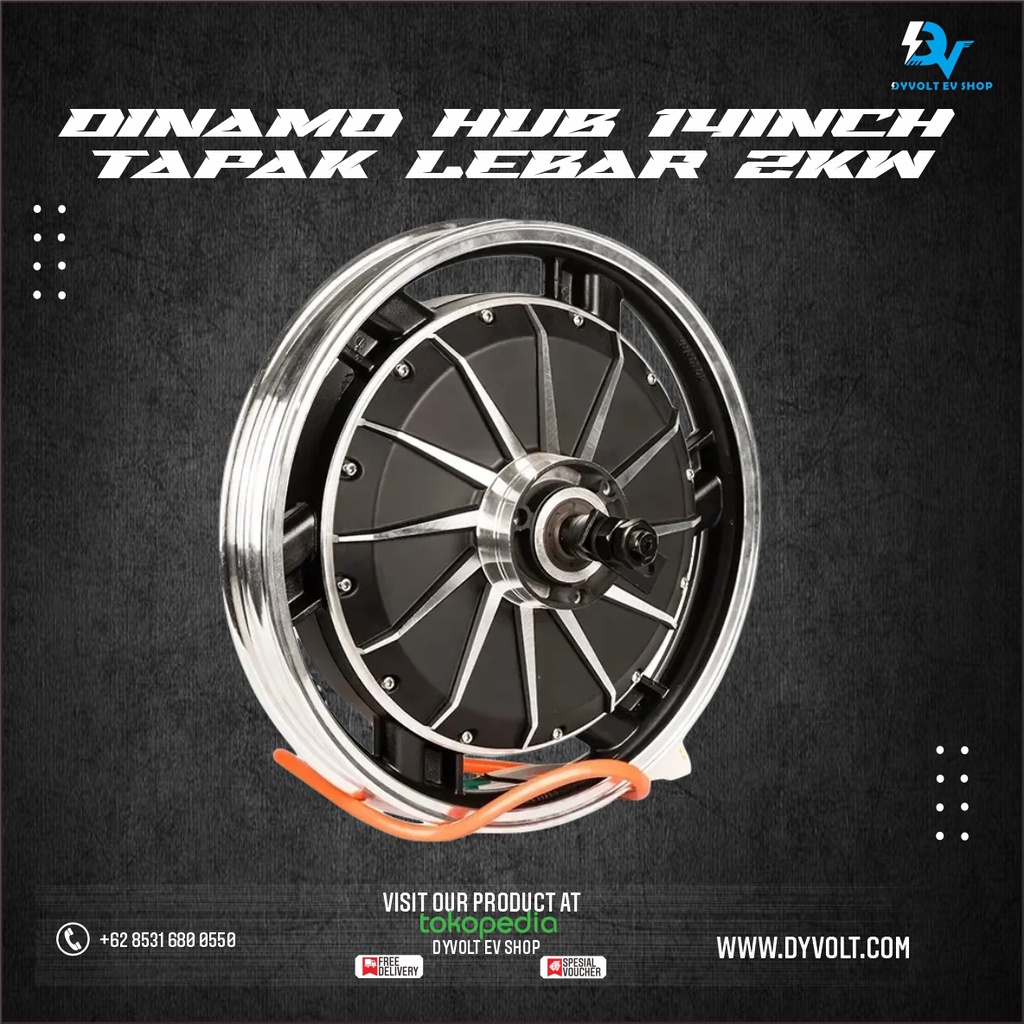 Jual Motor Hub Bldc 2000W 14inch Tapak Tipis | Shopee Indonesia