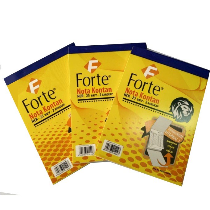 Jual Buku Nota Kontan Forte Besar 2 ply 25 Lembar | Shopee Indonesia