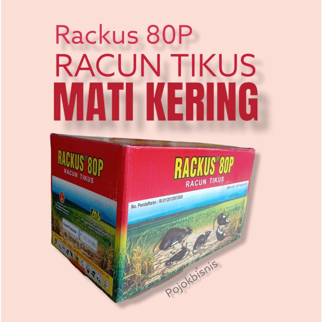 Jual 1 BOX RACUN TIKUS RACKUS 80P / PENGUSIR TIKUS SERBUK TABUR / RACUN TIKUS MATI KERING RACKUS ...
