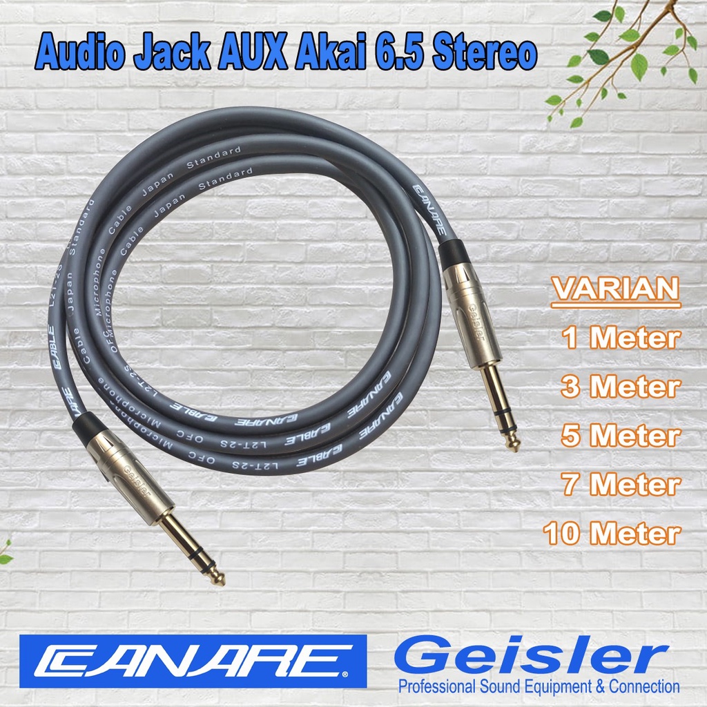 Jual Kabel Audio/Kabel AUX Profesional Jack AUX TRS Akai Stereo 6.5 ...