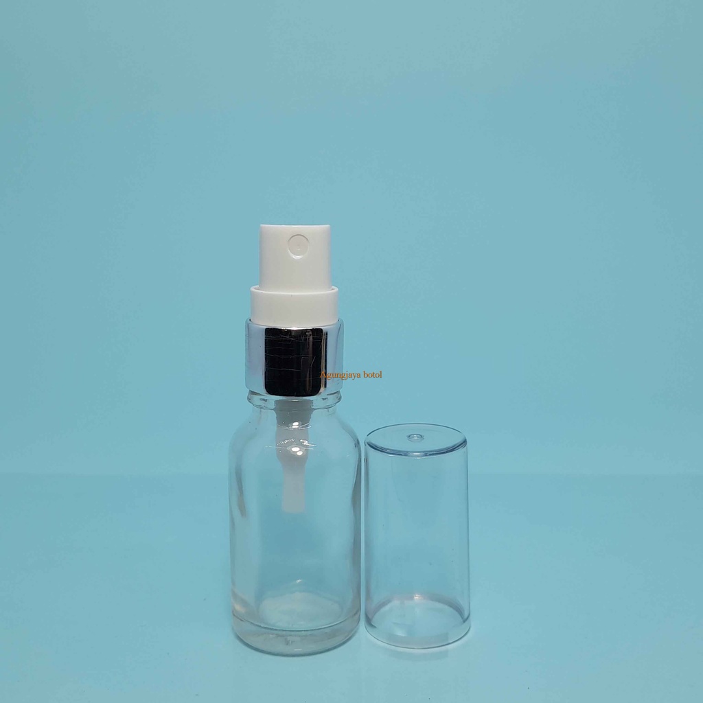 Jual Botol Kaca Br 15 Ml Clear Original Tutup Spray / Botol Kaca ...