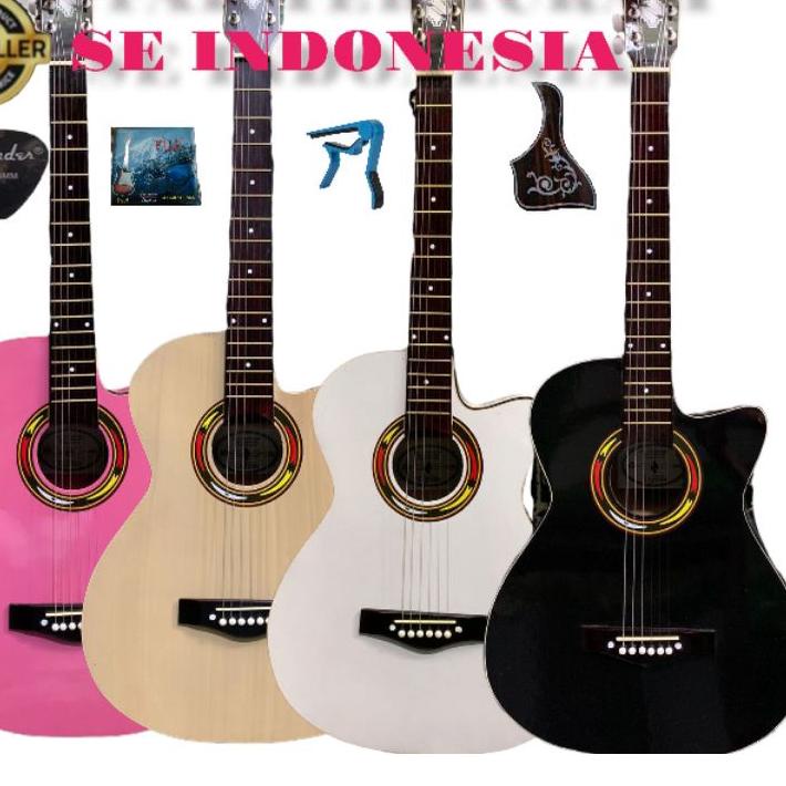 Jual Baru GITAR AKUSTIK PEMULA, BONUS PEKING KAYU ... ... | Shopee ...