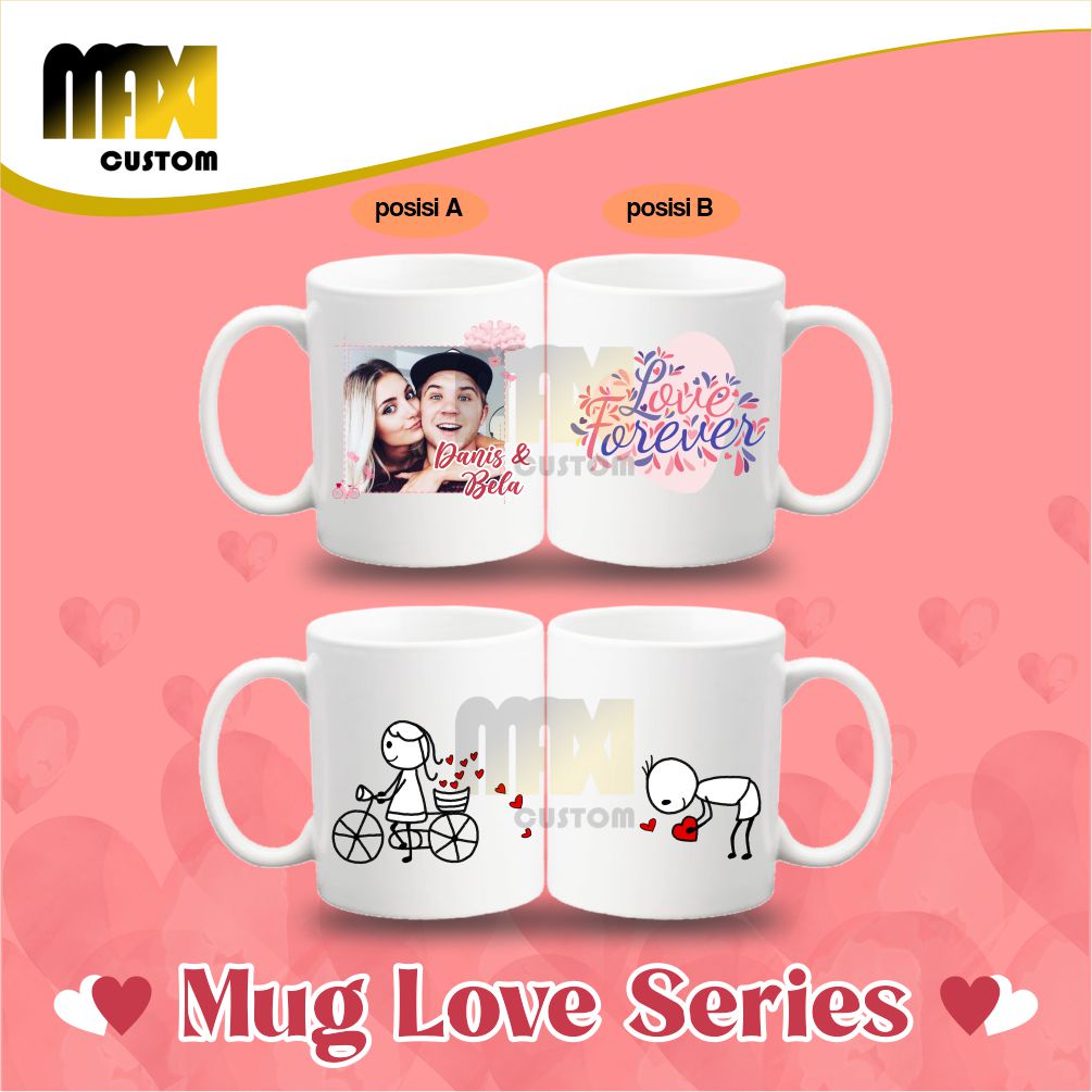 Jual MUG COUPLE (HARGA 1 PCS) / MUG CUSTOM MURAH / GELAS CUSTOM ...