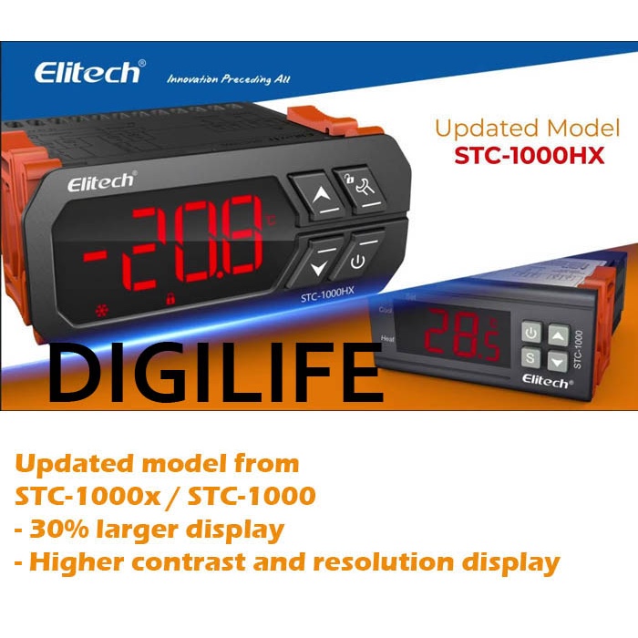 Jual Elitech STC-1000HX Temperature Controller Thermostat STC1000HX Upgrade STC-1000 Cooling ...