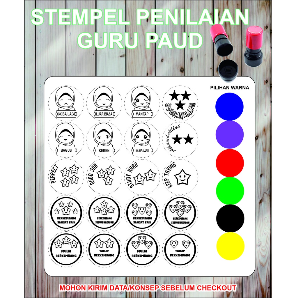 Jual PAKET STEMPEL PENILAIAN GURU PAUD,TK,STEMPEL PENILAIAN PESERTA ...