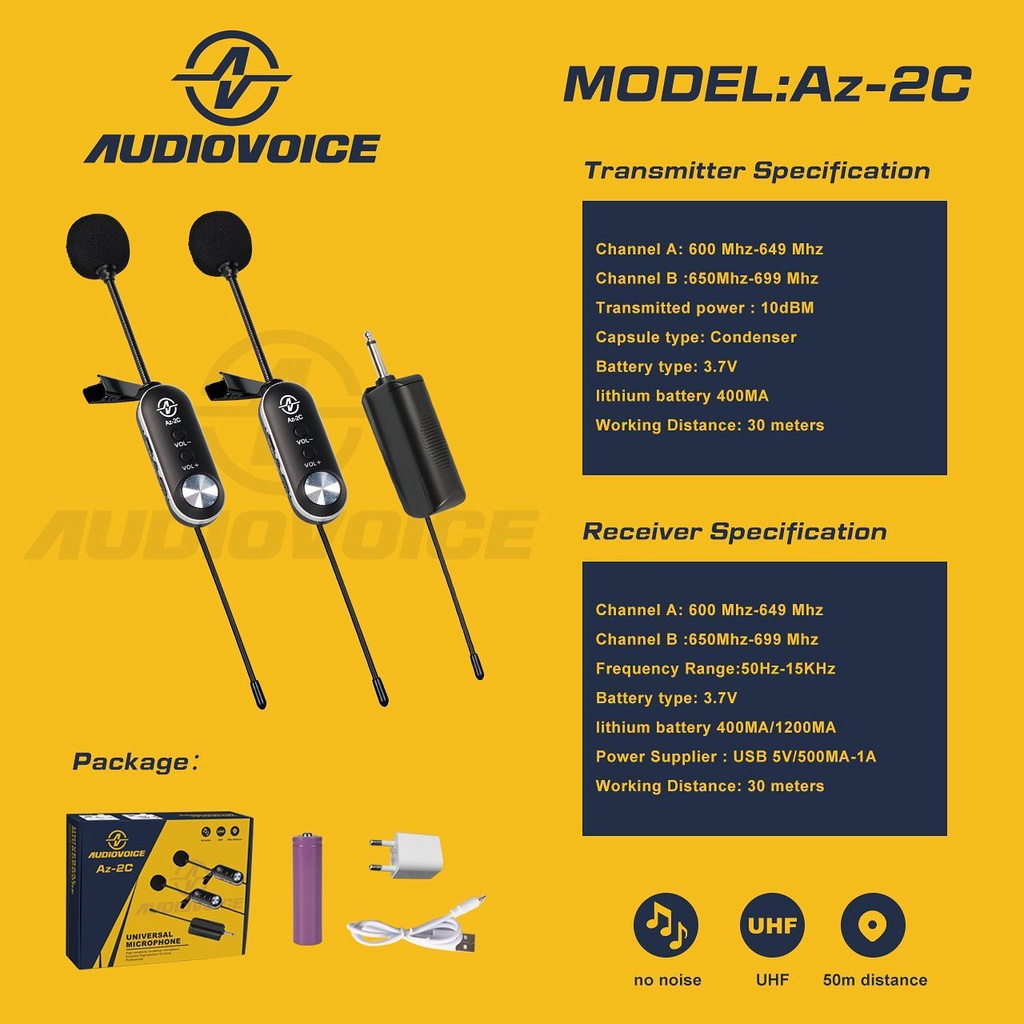 Jual Mic Clipon Wireless UHF Microphone Jepit Ceramah Imam Mesjid Audio ...