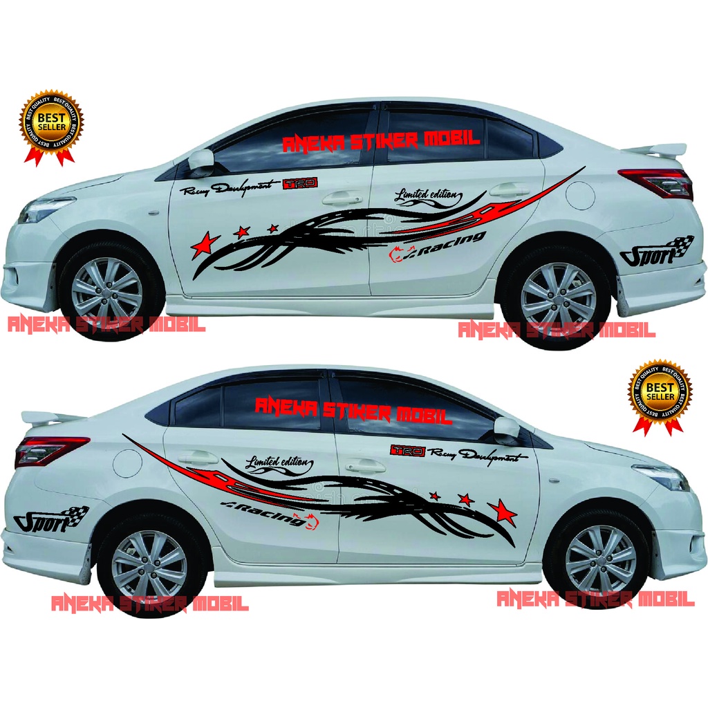 Jual Stiker Mobil Sedan Vios Stiker Cutting Vios Stiker Body Samping ...