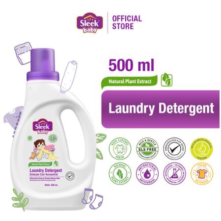 Jual SLEEK Baby LAUNDRY Detergent 500 ml Botol - Deterjen Sabun Cuci ...