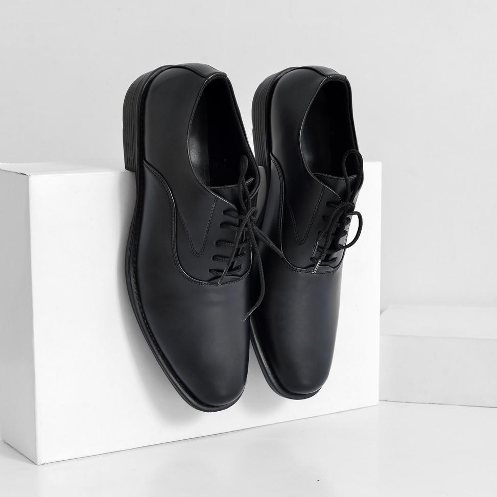 Jual Harga Spesial ARF Formal Oxford FullBlack Sepatu Kulit Pantofel ...
