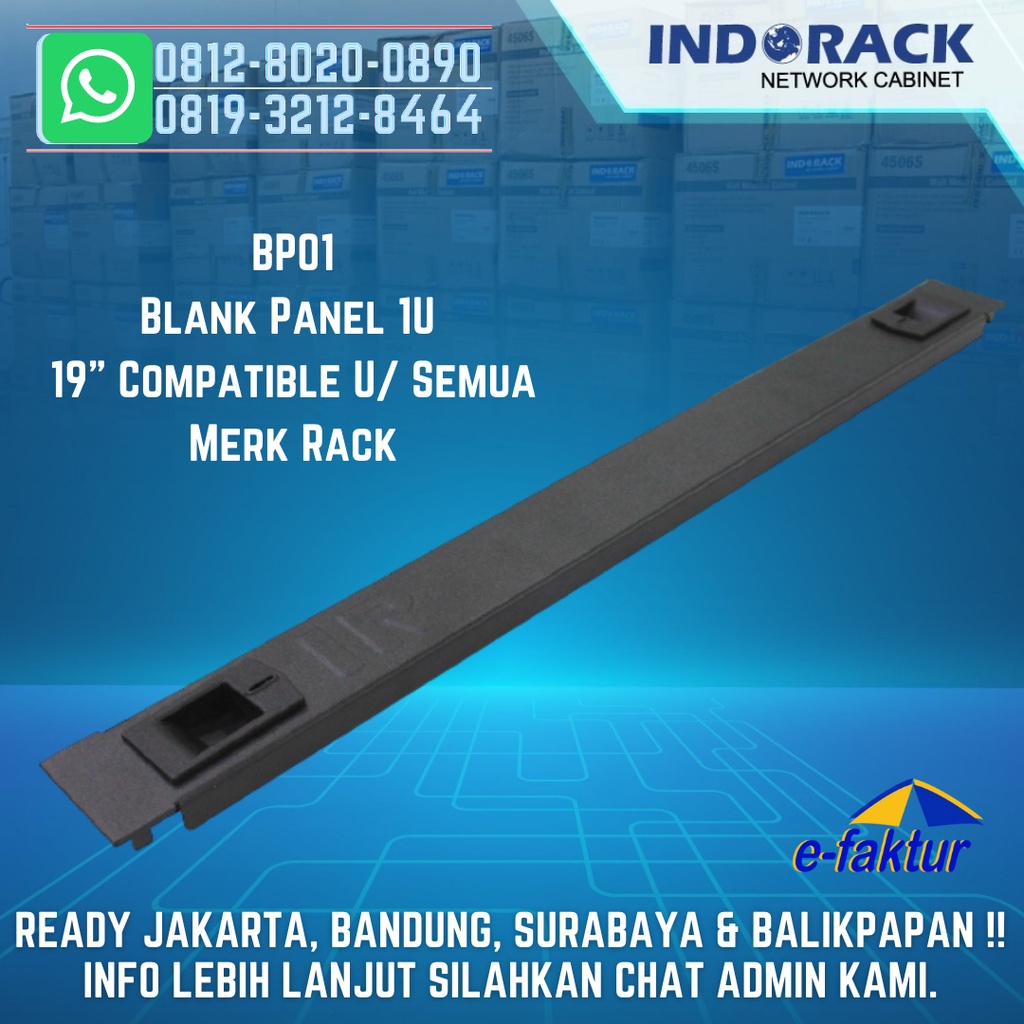 Jual INDORACK 19" Series, Blank Panel 1U : BP01 - Hitam | Shopee Indonesia