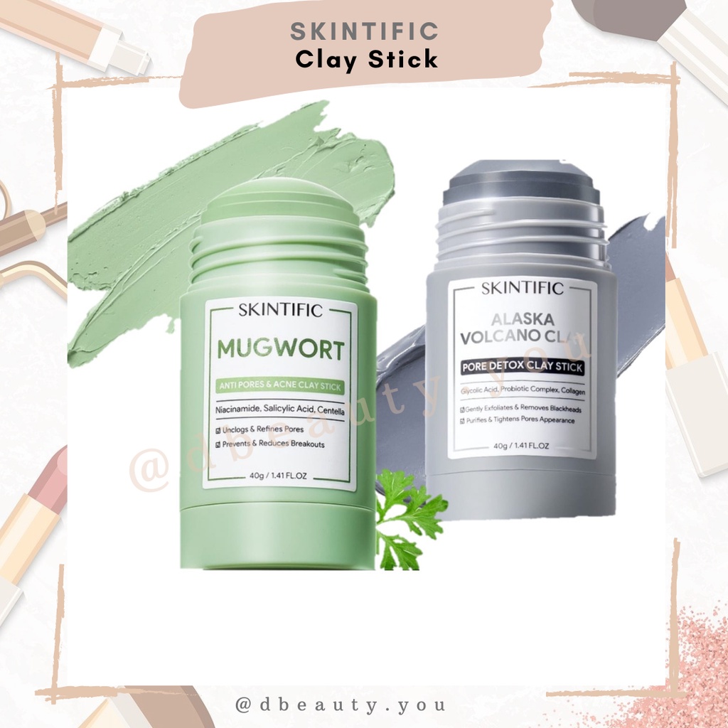Jual SKINTIFIC Alaska Volcano Pore Detox Clay Stick | Mugwort Acne Clay ...