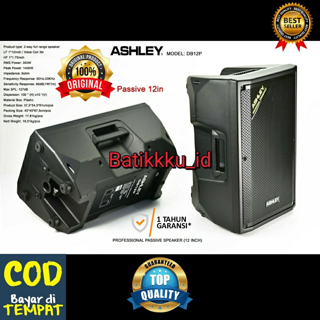 Jual Speaker Pasif ASHLEY DB12P DB 12 P ORIGINAL 12 INCH DB 12P DB12 ...