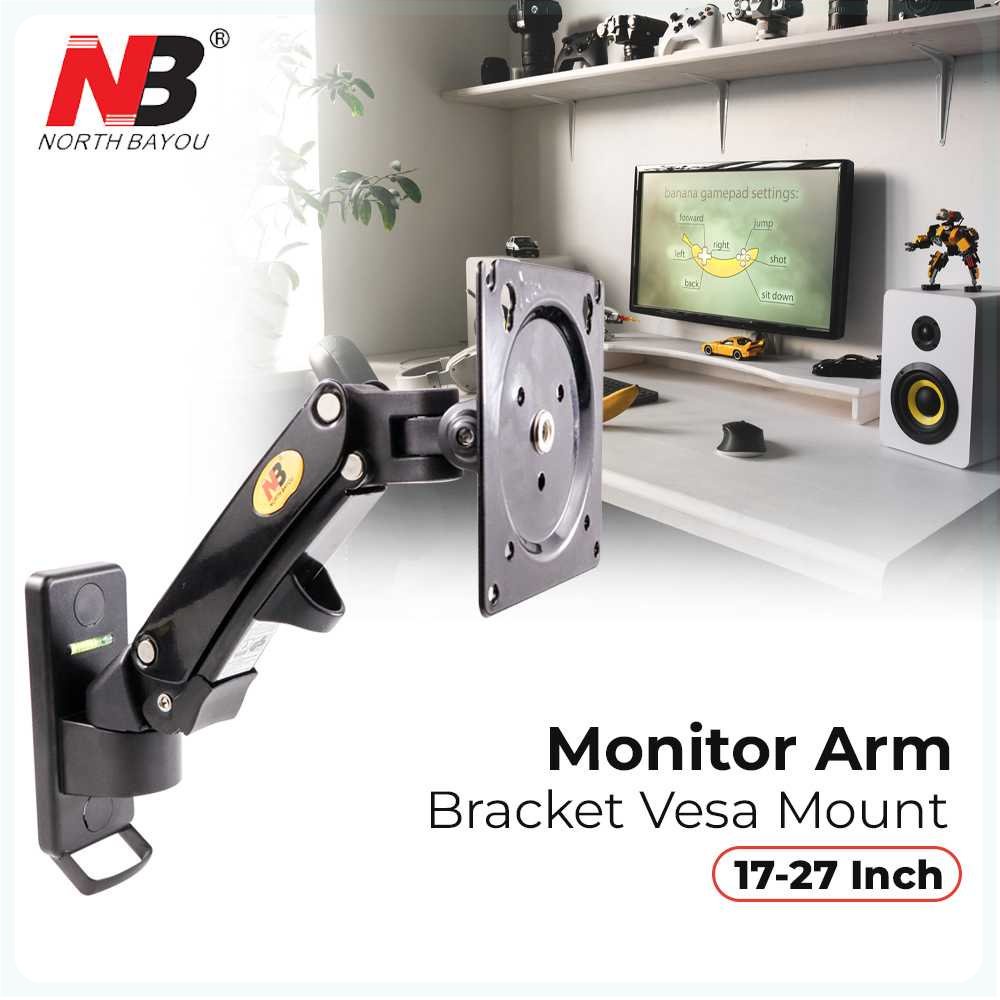 Jual North Bayou Monitor Arm Mount Bracket Vesa Mount 17-27 Inch - F120 ...