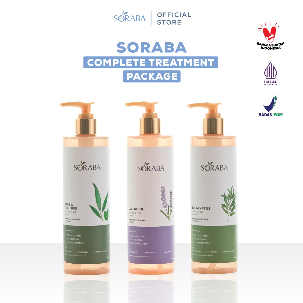 Jual Soraba Complete Treatment Package | Mint Tea Tree, Lavender ...
