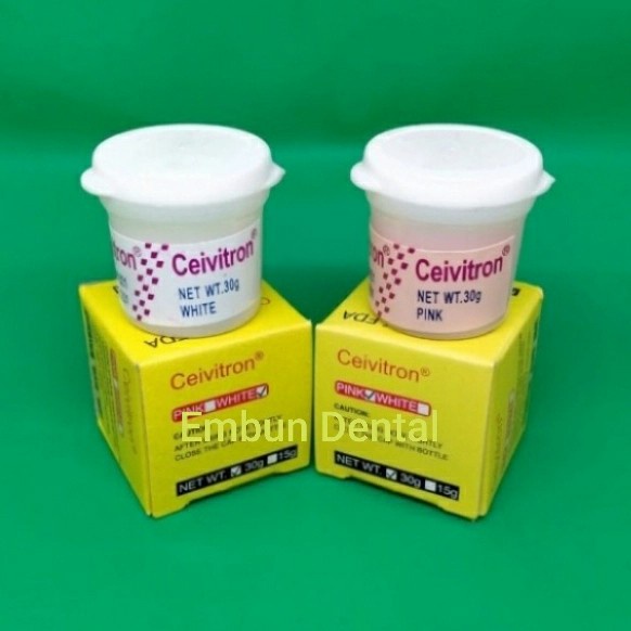 Jual Laku Tambalan Gigi Sementara Ceivitron Cevitron White Pink 30 G ...