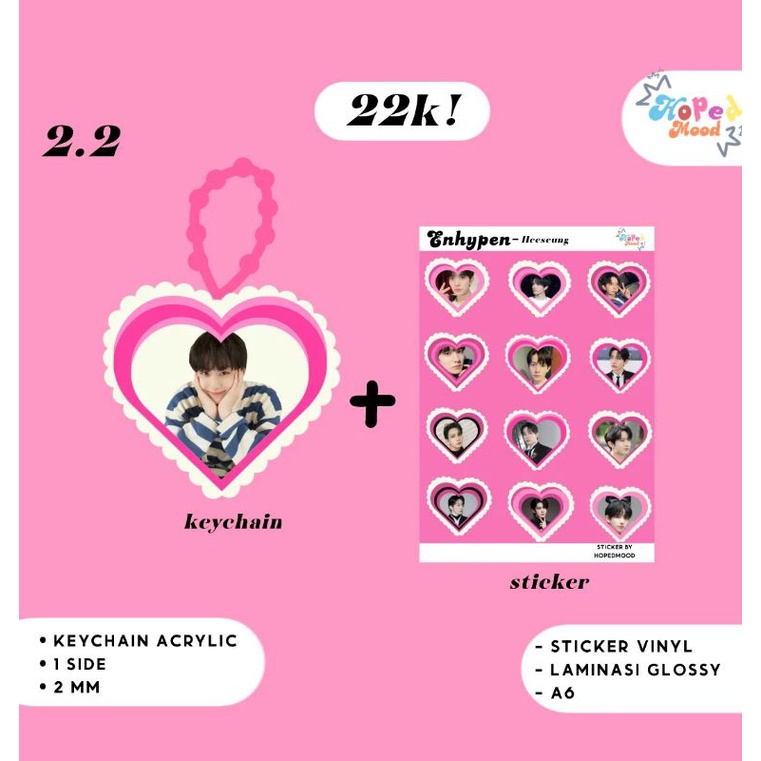 Jual ENHYPEN KEYCHAIN ACRYLIC & ENHYPEN STICKER SET | Shopee Indonesia