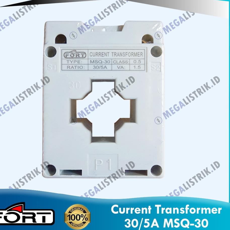 Jual Terlaris FORT CURRENT TRANSFORMER 30/5A MSQ-30 / CT PANEL METER 30 AMPERE / 30A MSQ30 ...