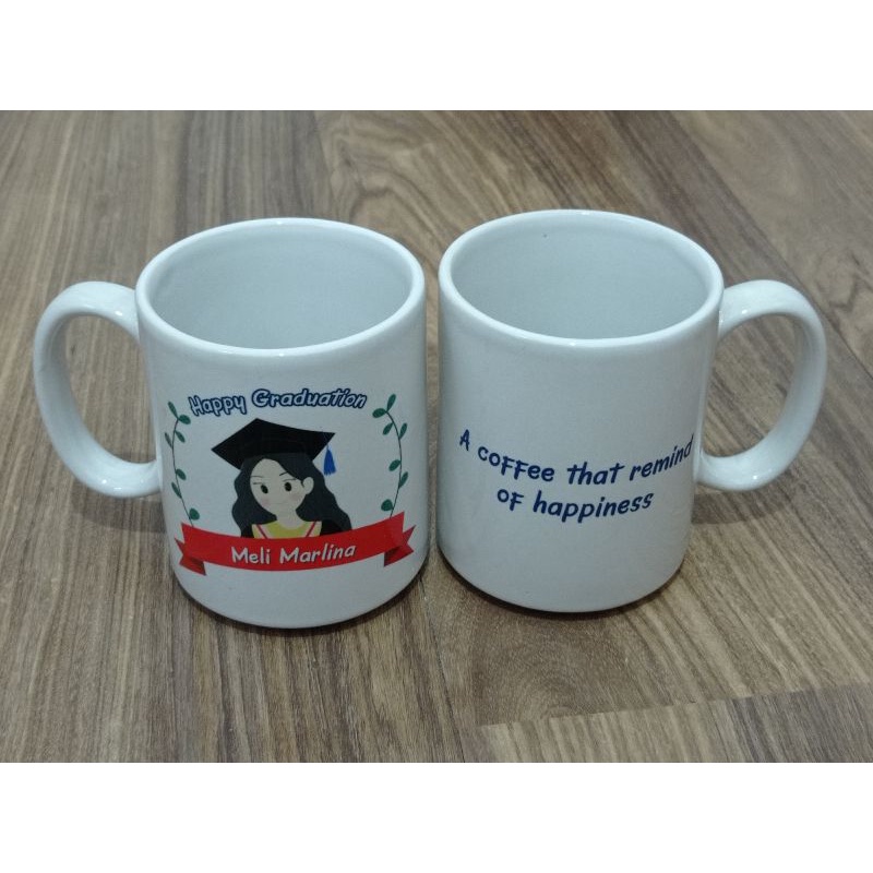 Jual Mug custom satuan / mug graduation /souvenir cetak foto gambar ...