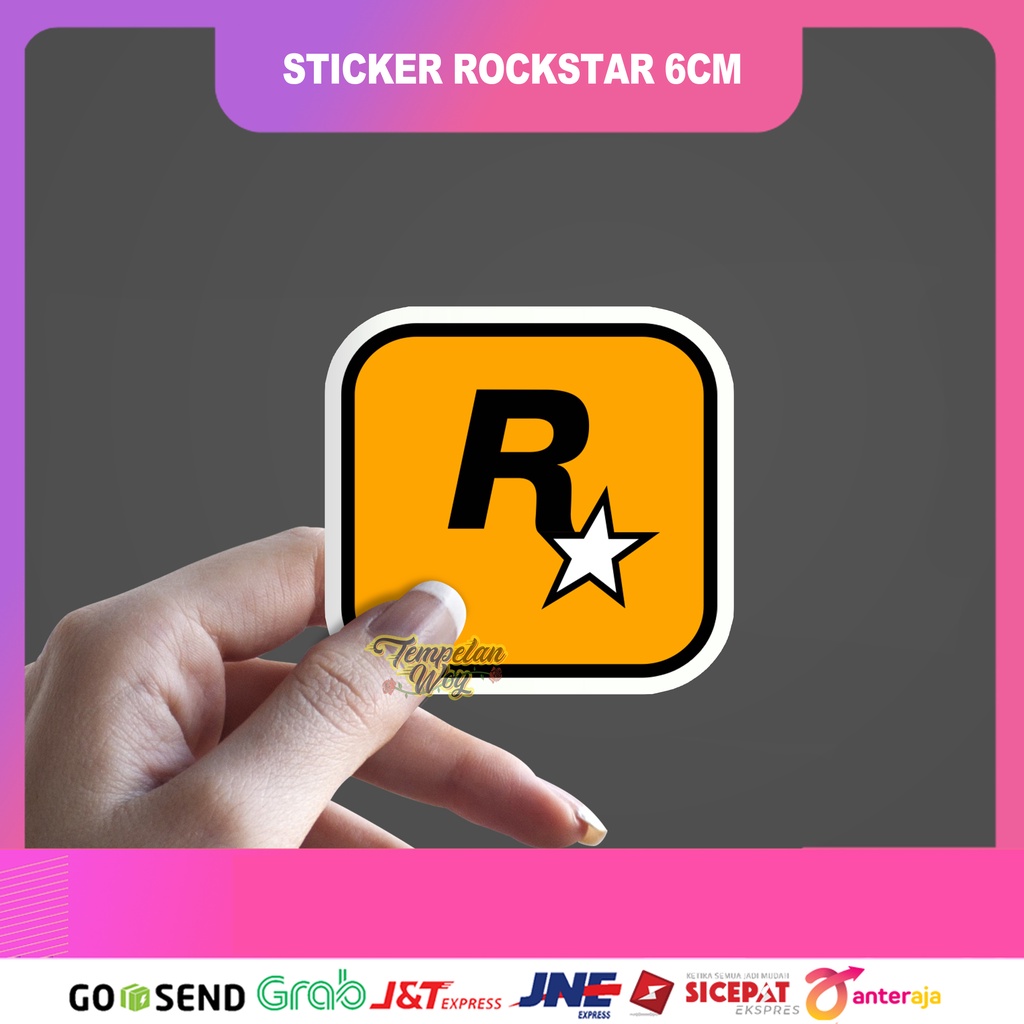 Jual Sticker stiker logo rockstar satuan berbahan vinyl anti air ...