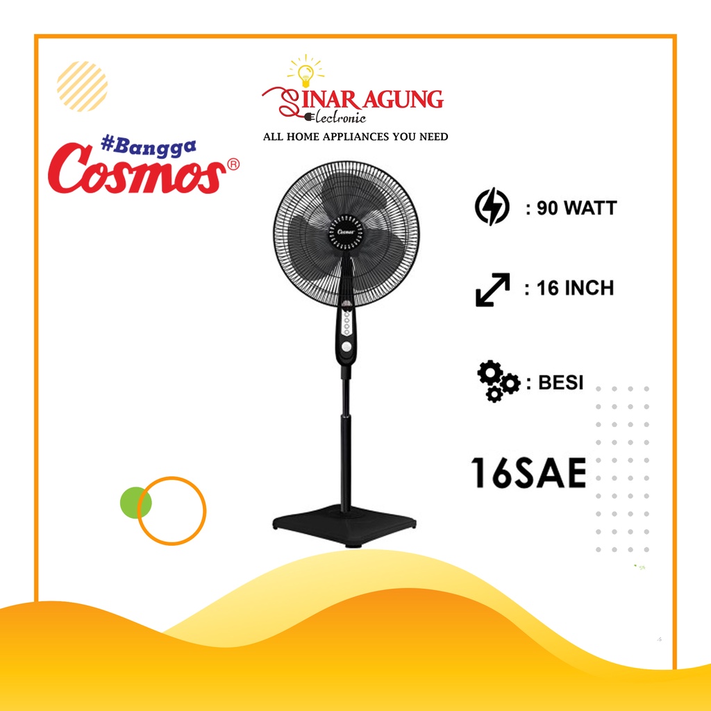 Jual COSMOS KIPAS ANGIN STAND FAN 16SAE / 16 SAE / 16-SAE 16 INCH ...