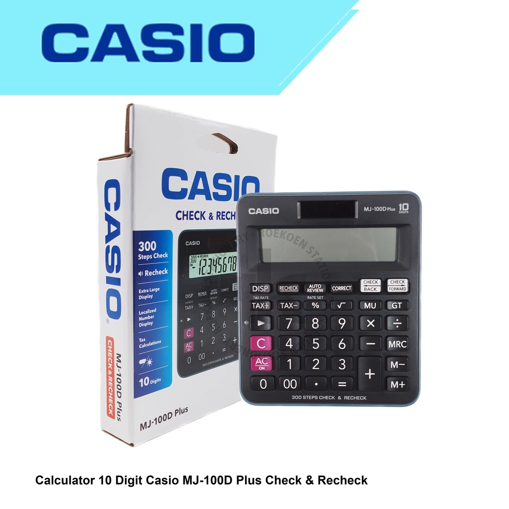 Jual Casio Calculator 10 Digit MJ-100D Plus Check & Recheck | Shopee Indonesia