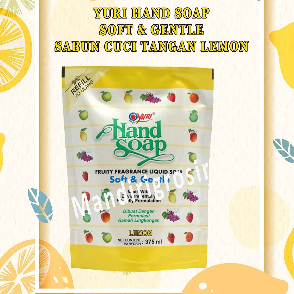 Jual Soft & Gentle* Yuri Hand Soap* Sabun Cuci Tangan Lemon* 375ml ...