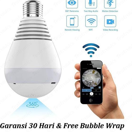 Jual Baru Sampai CCTV Ip Camera 2MP Lampu Bulb Panorama Fisheye 360 V380 Pro Bohlam | Shopee ...