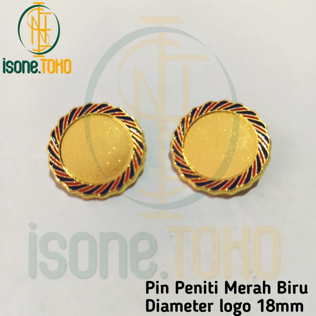 Jual Pin Lingkaran Model Frame Tali Biru Merah Pin Kegiatan Organisasi ...