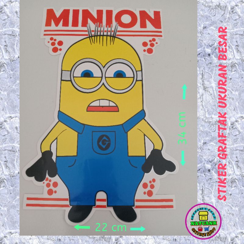 Jual STIKER GRAFTAK UKURAN BESAR 22x34cm MOTIF MINION | Shopee Indonesia