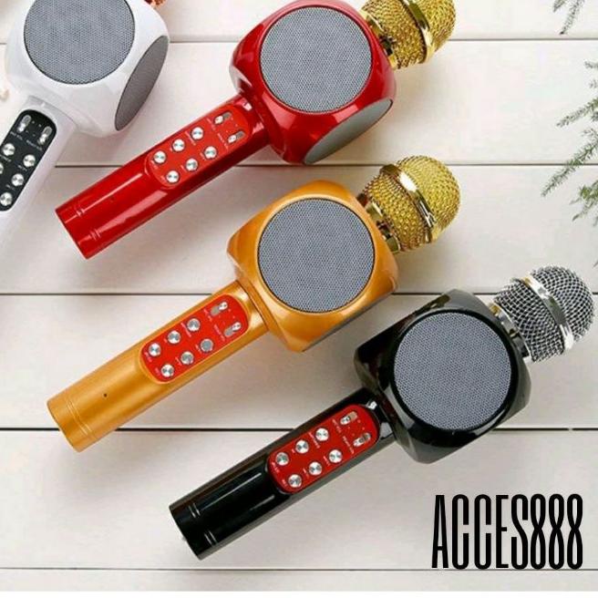 Jual ۩ Mic Karaoke Bluetooth WS-1816 Microphone Bluetooth Mic Bluetooth WS-1816 Smule LED ...