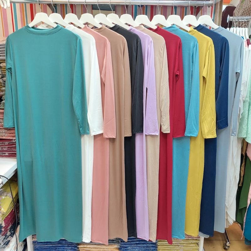 Jual Inner Dress Lengan Panjang / Gamis Manset Lengan Panjang Spandek ...