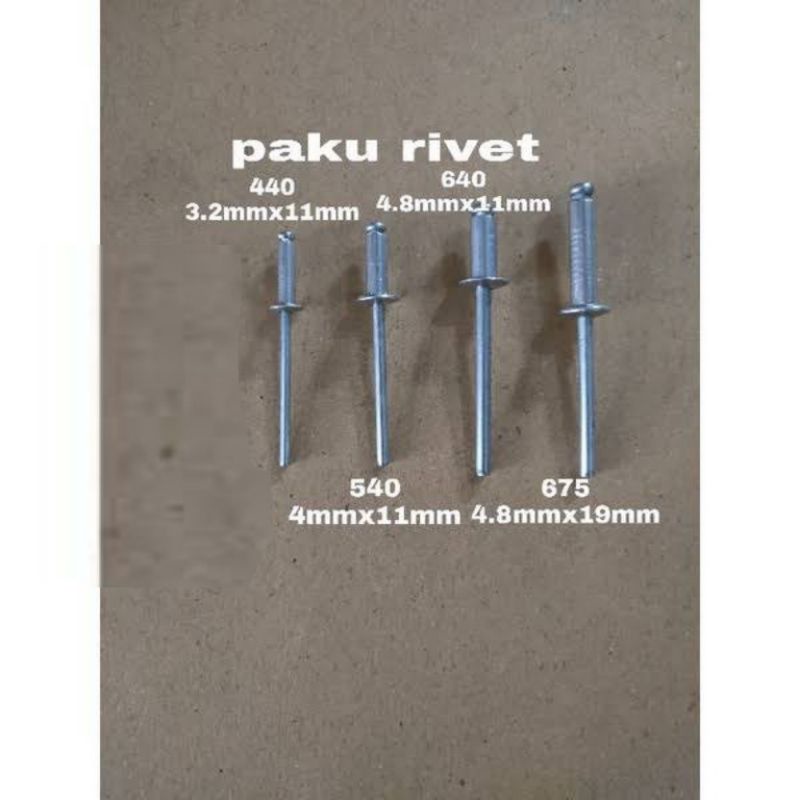Jual Paku Rived Paku Rivet isi 25 pcs | Shopee Indonesia