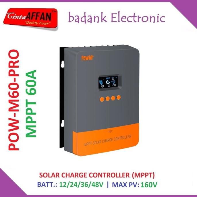 Jual Pow-M60-Pro Solar Charge Controller 12V/24V/36V/48V Scc Powmr Mppt 60A | Shopee Indonesia