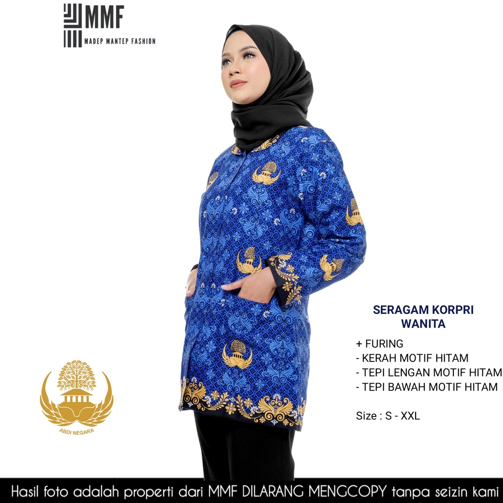 Jual Baju Seragam Korpri Wanita Terbaru Seragam Korpri Wanita Furing Kerah Hitam - SERAGAM ...