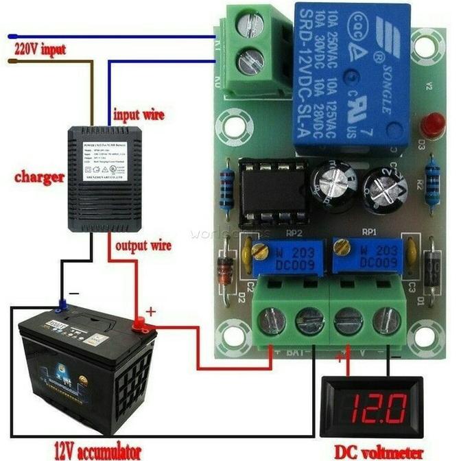 Jual Kit Control Otomatis On Off Charger Aki Battery Batere Accu Aki ...