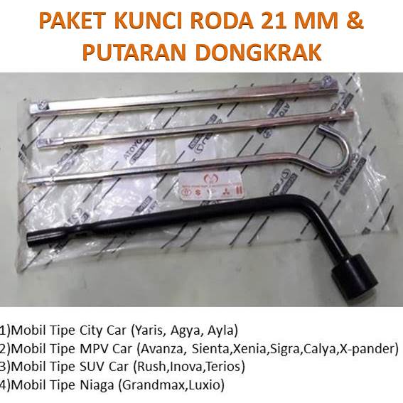 Jual Kunci Roda Mobil 21mm & Putaran Dongkrak Mobil Avanza / Xenia ...