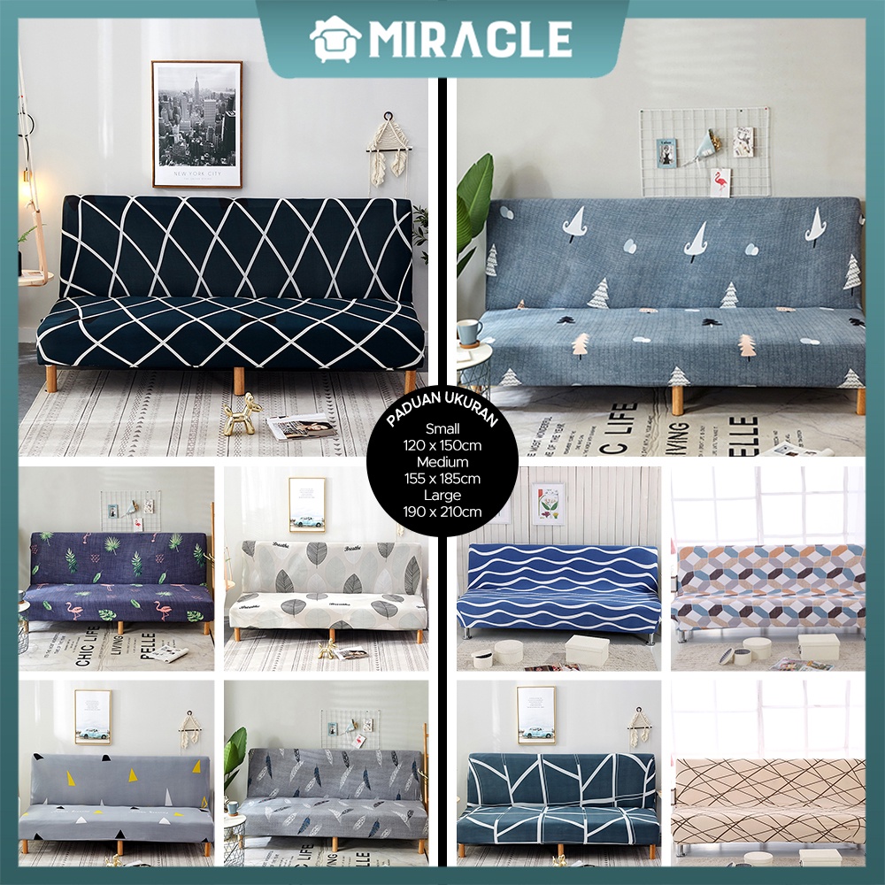 Jual MIRACLE Elastic Cover Sofa Bed Penutup Sofa Pattern Modern Menarik ...