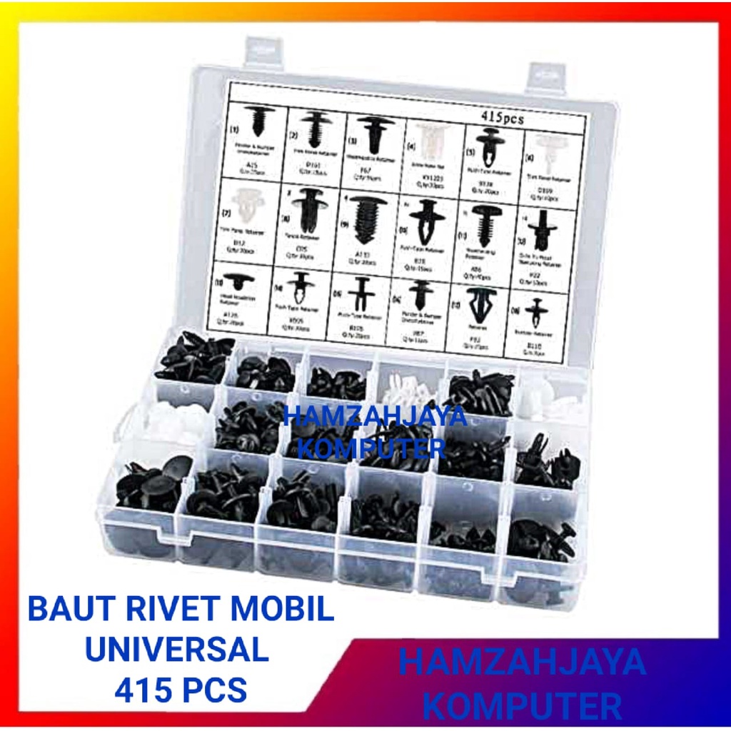 Jual Universal Set Baut Body Rivet Mobil Klip Fender Doortrim Dashboard ...