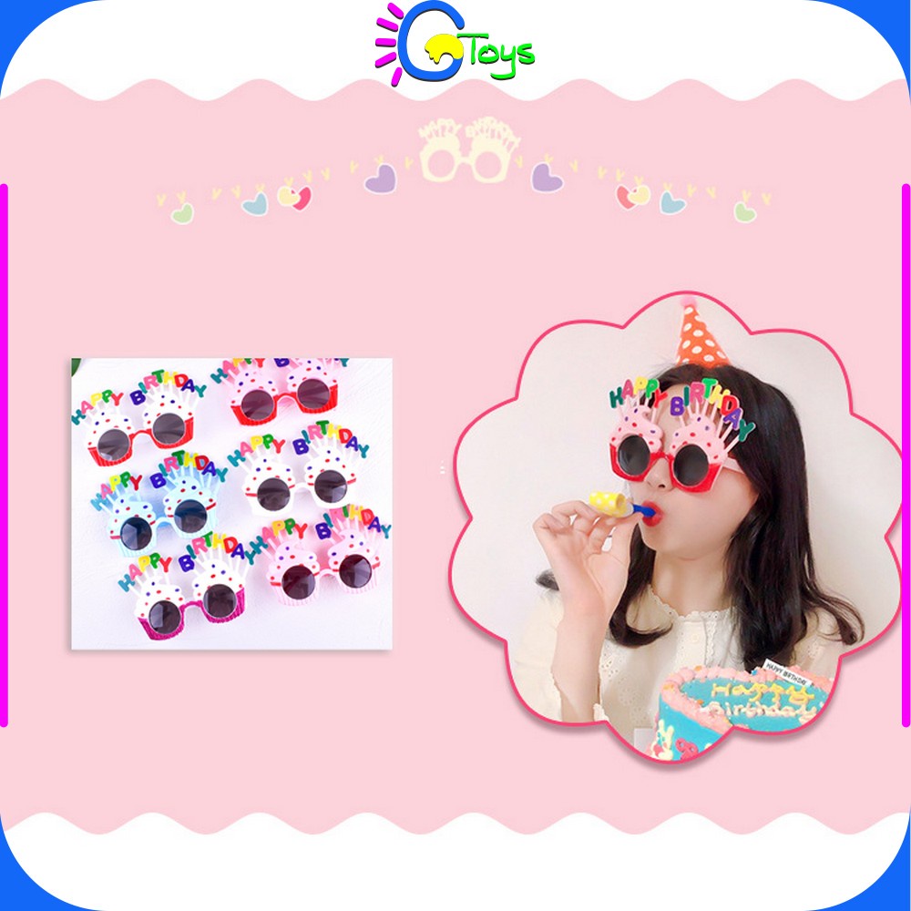 Jual CR-C794 Kacamata Happy Birthday Party Anak Perempuan Cupcake ...