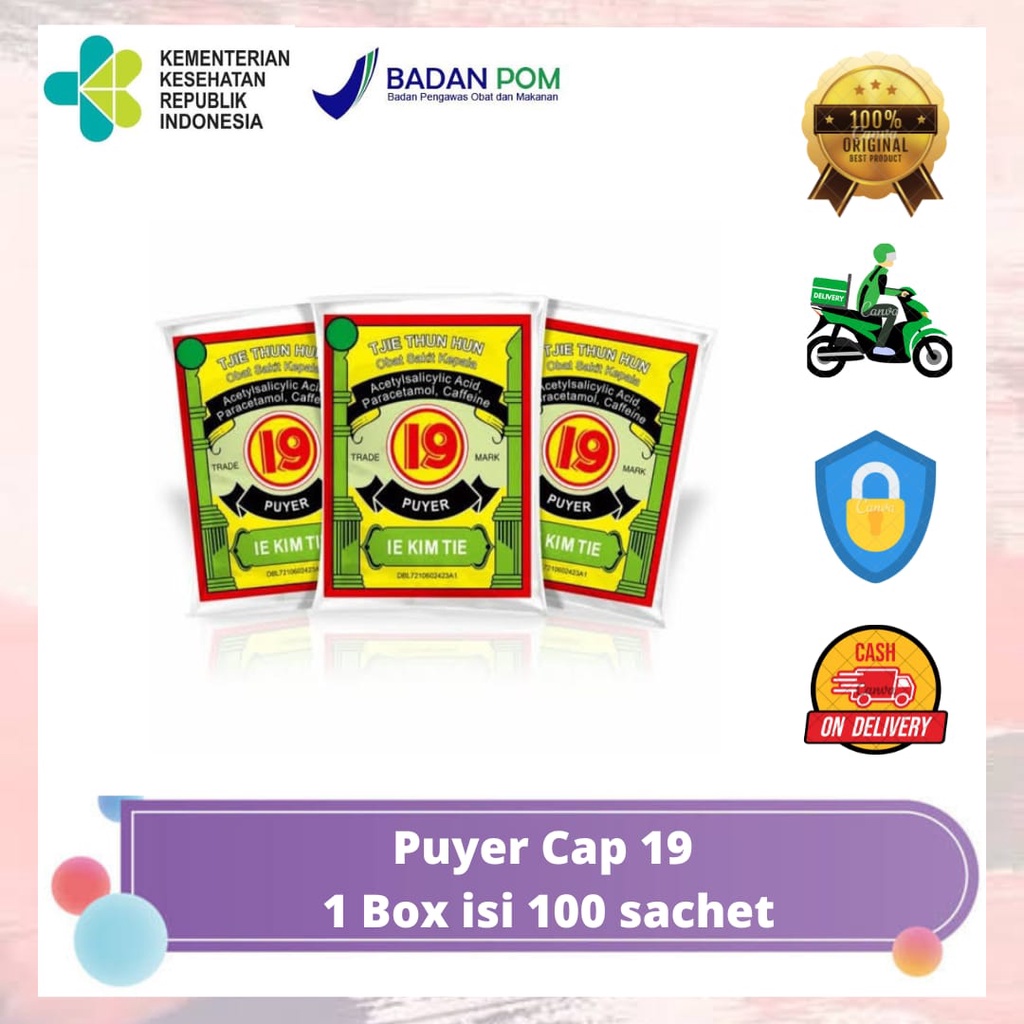 Jual Obat Sakit Kepala Cap 19 Puyer 1 Box | Shopee Indonesia
