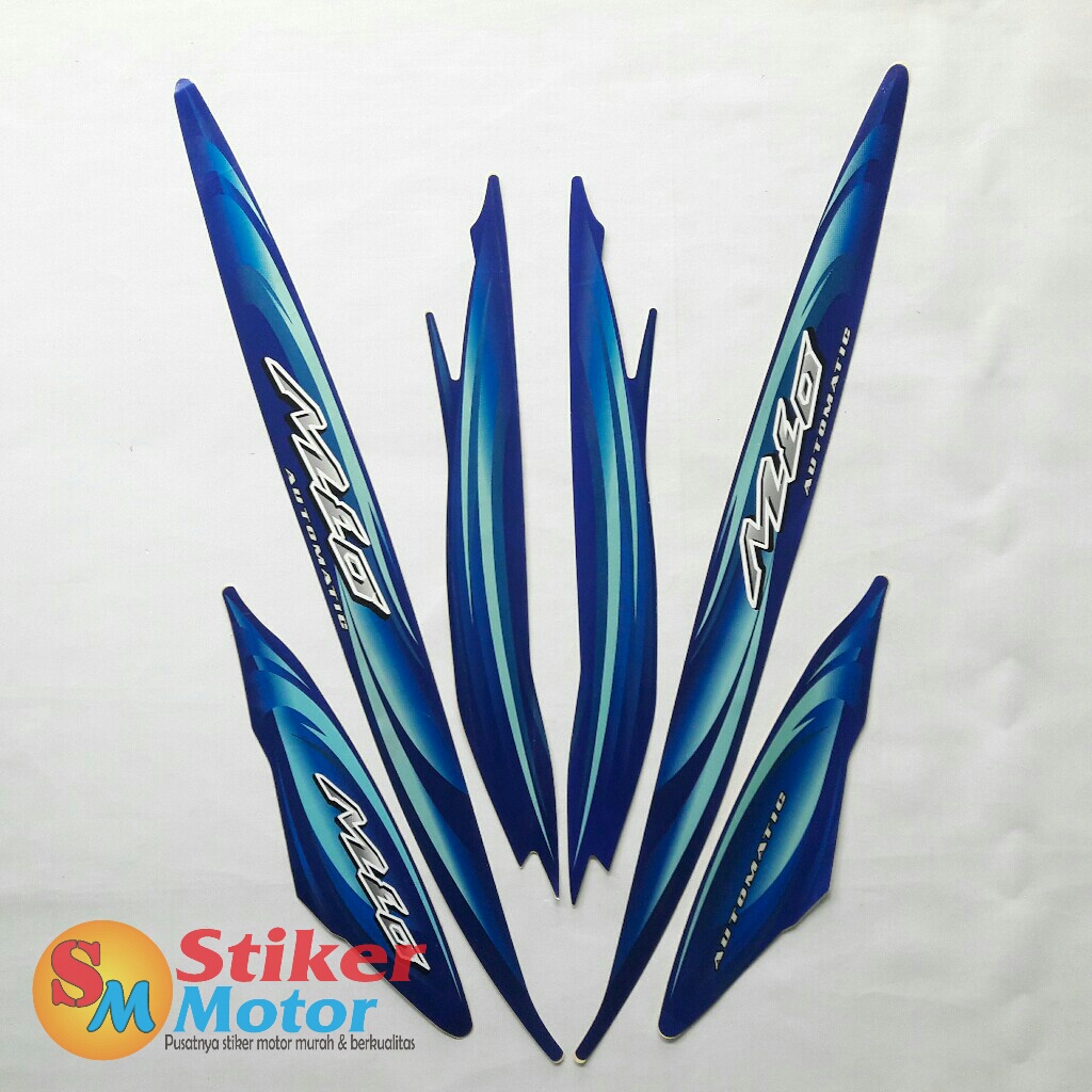 Jual STICKER STRIPING LIS LES BODY MOTOR MIO SPORTY 2007 STD FULL BIRU ...