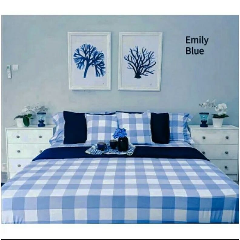 Jual seprai full karet anti geser tinggi 30 motif emily | Shopee Indonesia
