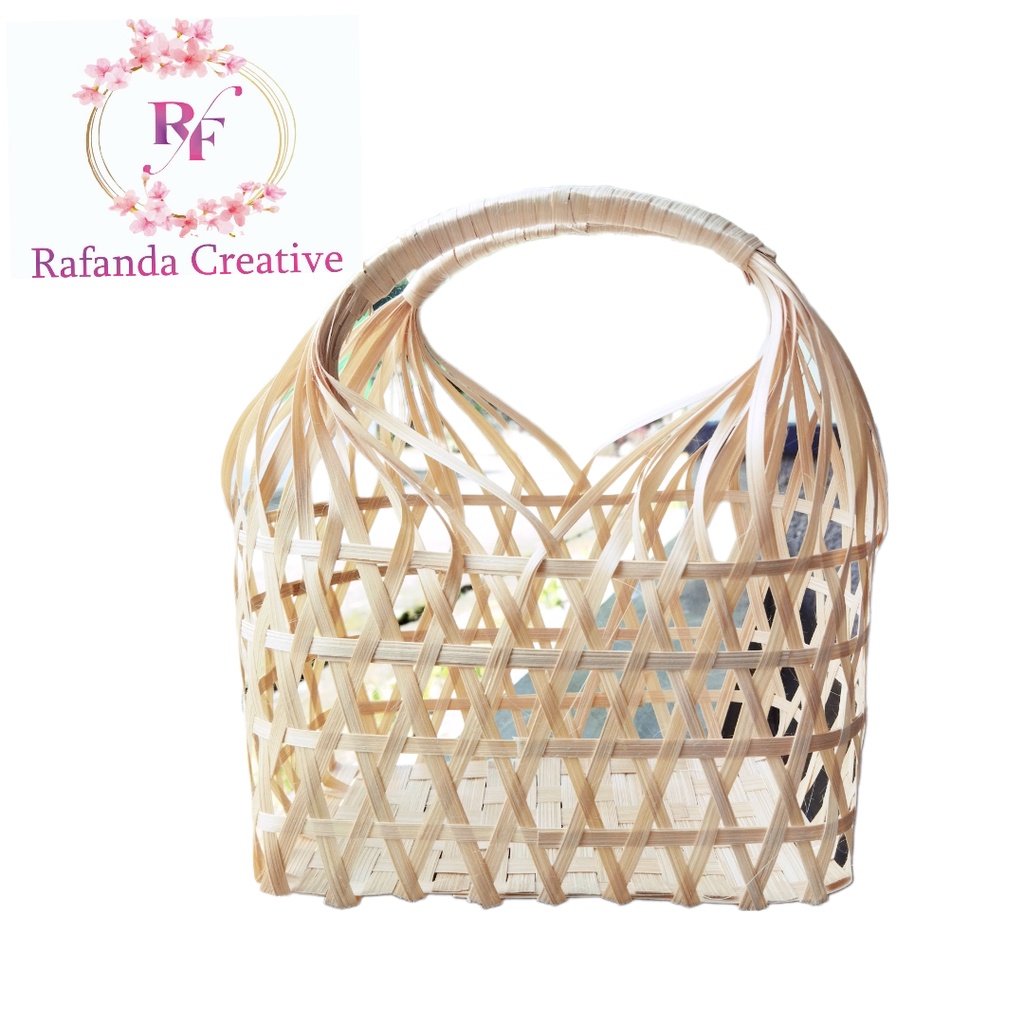 Jual Anyaman Bambu | tAS bAMBU tANGKAI 2 17x10x14cm | Hempers Makanan ...